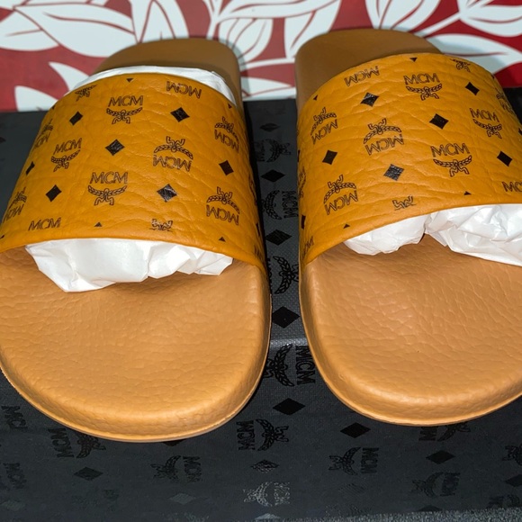MCM | Shoes | Mcm Monogram Logo Slide Sandals | Poshmark
